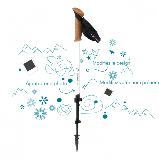 Bâton de randonnée au design 100% personnalisable - Guidetti